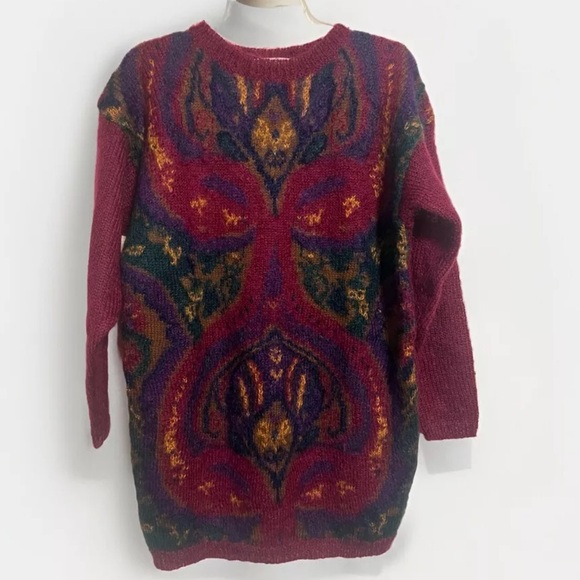 Michelle Stuart | Sweaters | Vintage 9s Michelle Stuart Abstract Print ...